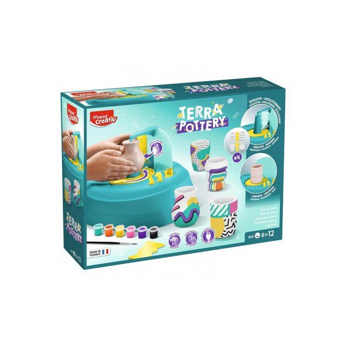 Coffret Tour de potier electrique Enfant - Avec 1 kg Argile ...