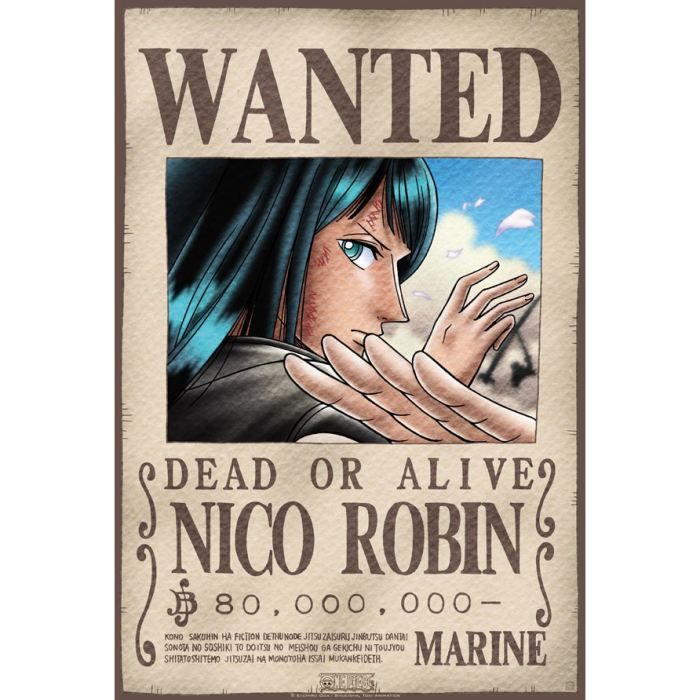 Poster - One Piece 'Wanted Robin' 52x38cm - Cdiscount Maison