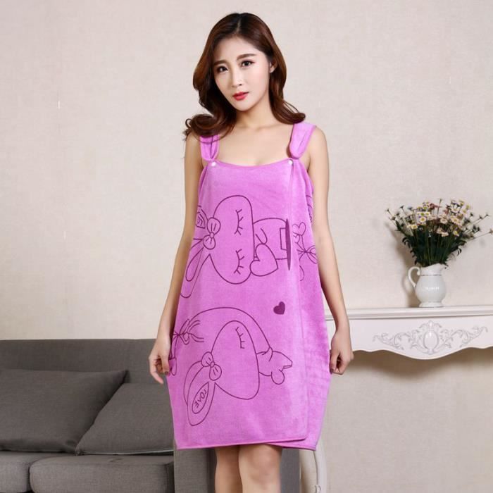 Peignoir, Sexy Femme Sling Robe de Bain Peignoir Absorbant Serviette de ...