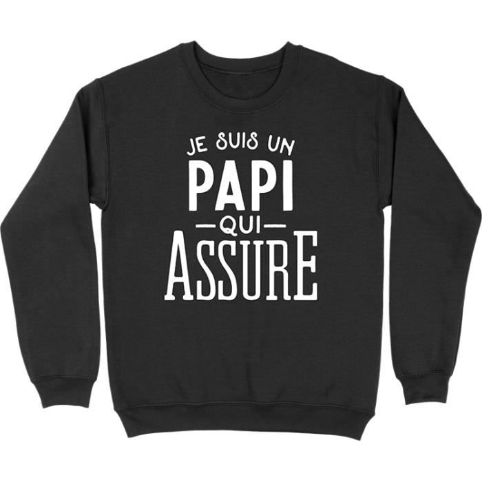 Pull homme je suis un papi qui Black - Cdiscount Prêt-à-Porter