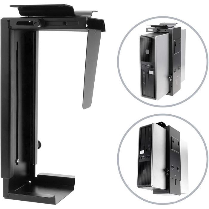 Support de boîtier d'ordinateur sous Table ou Fixation Murale réglable ...
