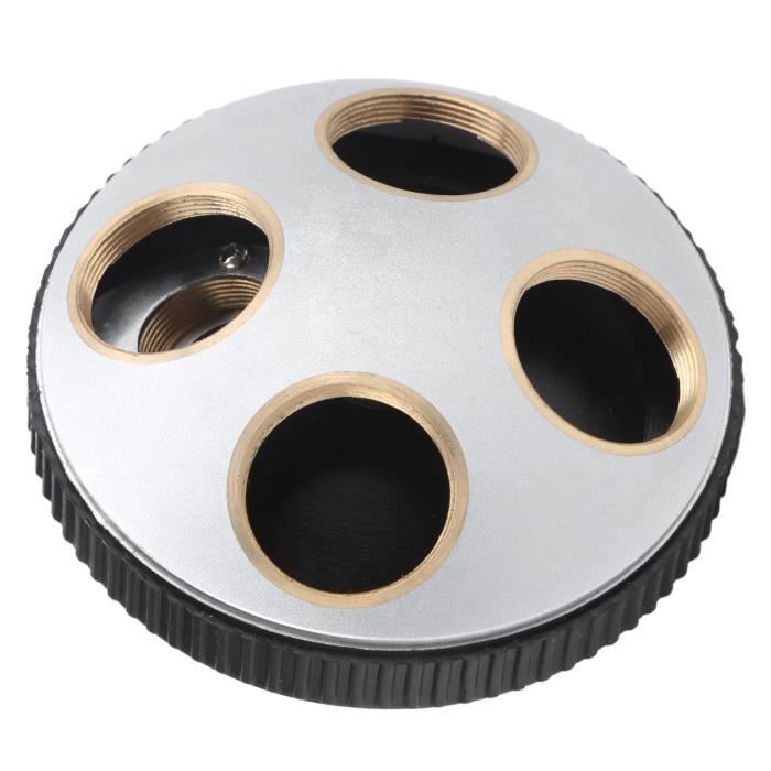 Qiilu Embout d'objectif Adaptateur de microscope à 4 trous ...