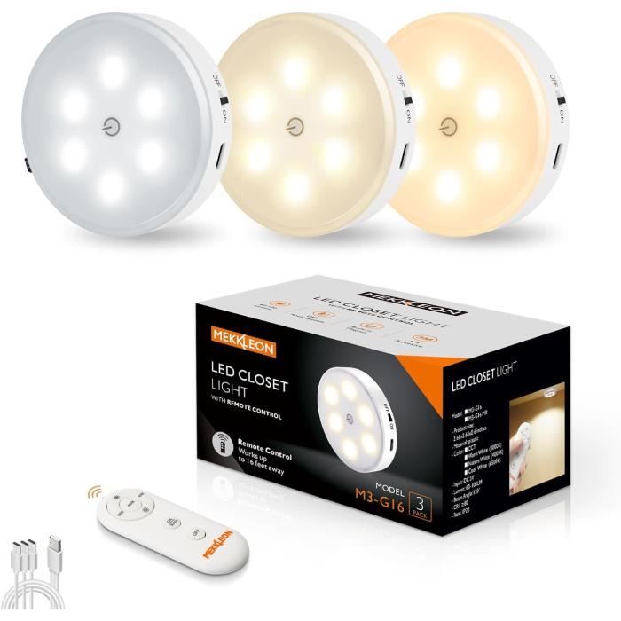 Spot Lampe Led Rechargeable Usb Avec Télécommandes,[Lot De 3] Veilleuse ...