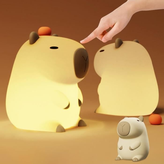 Capybara Veilleuse Bebe Tactile, Kawaii Capybara Lampe De Chevet, Lampe ...