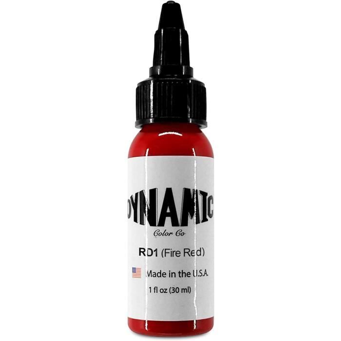 DYNAMIC - Encre de tatouage Couleur RD1 Fire Red 1oz (30ml)260 ...