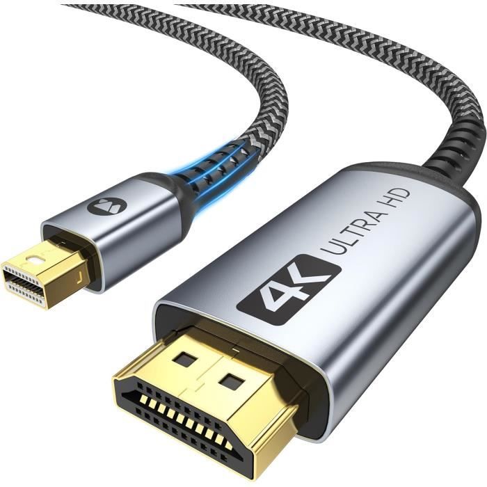 4K Câble Mini Displayport Vers Hdmi, Thunderbolt Hdmi [Uhd, 2K 60Hz ...