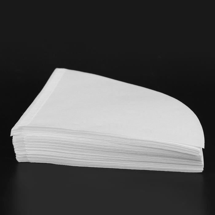 50PCS Filtre à café moulu en papier, filtre à café conique 1-2 portions ...