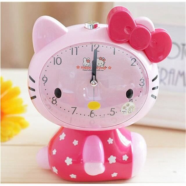 RADIO REVEIL,Rose--Horloge de Table à Quartz Totoro pour enfants, style ...