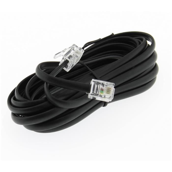 1M Câble Plat Pour Téléphone Et Internet Haut Débit, 1 M Fil Pour Modem ...