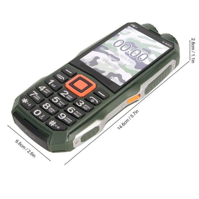 Tbest Téléphone cellulaire 2G pour aînés Téléphone portable 2G débloqué ...