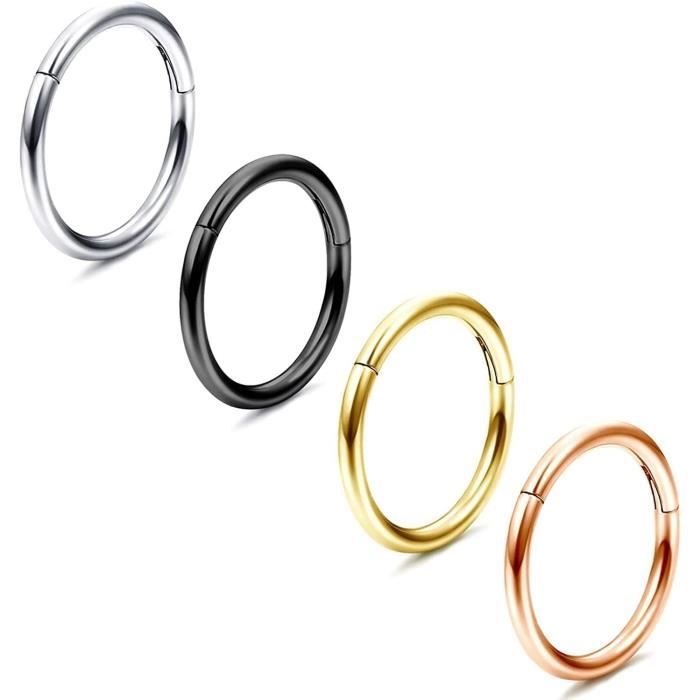 Piercing Nez Hypoallergénique Anneaux Nez En Titane G23 Anneaux À Lèvres 14G 16G 18G 20G Anneaux ...