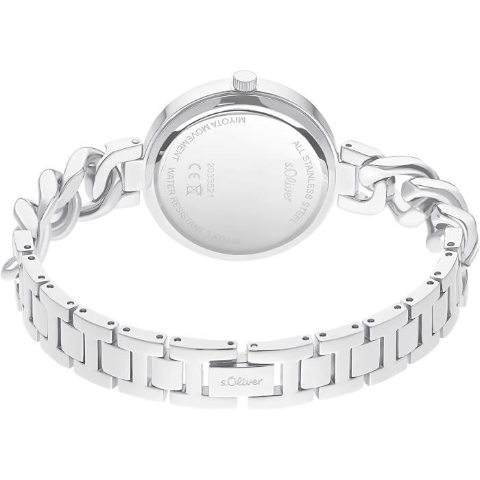 Montre à Quartz Analogique Pour Femme Avec Bracelet En Acier Inoxydable