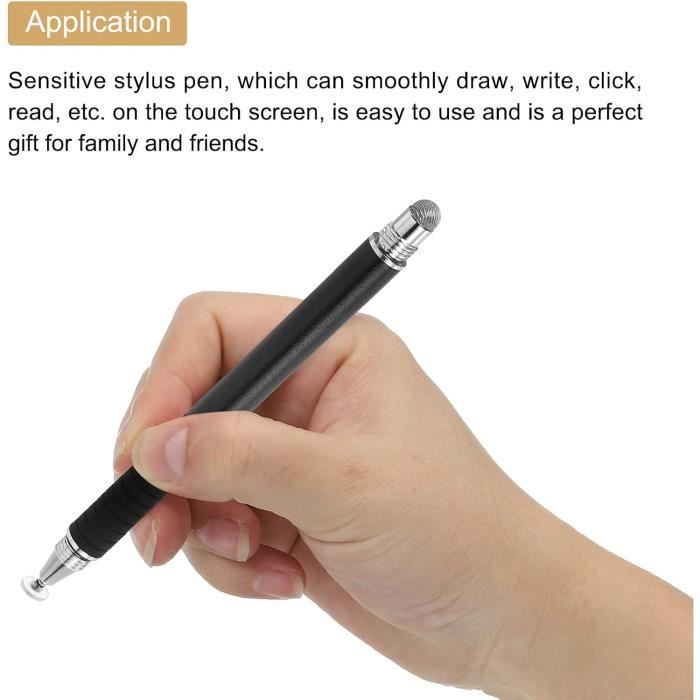 Lot de 4 stylets pour écrans tactiles 2 en 1 à pointe fine et pointe en ...