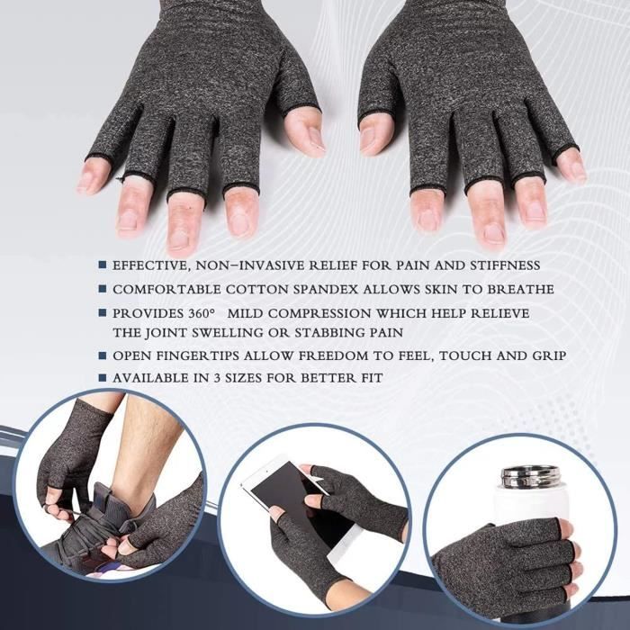 Paire De Gants De Compression Pour Arthrite Pour Soulager La Douleur ...