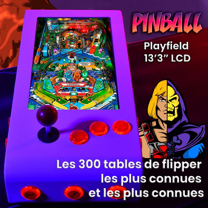 Flipper virtuel Pincab avec écran de 13". Inclut Visual Pinball X ...