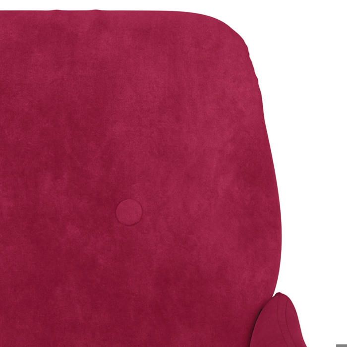 351408 vidaXL Fauteuil Rouge bordeaux 62x79x79 cm Velours - Cdiscount ...