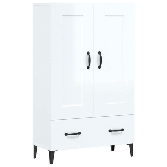 Buffet bas,armoire commode Buffet Blanc brillant 70x31x115cm Bois d'ingénierie 5605440 ...