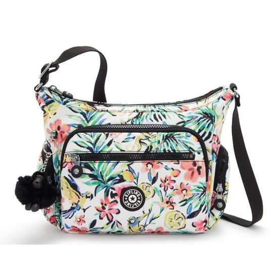 Kipling Sac à épaule bandoulière blanc vert pour femme - Basic Print ...