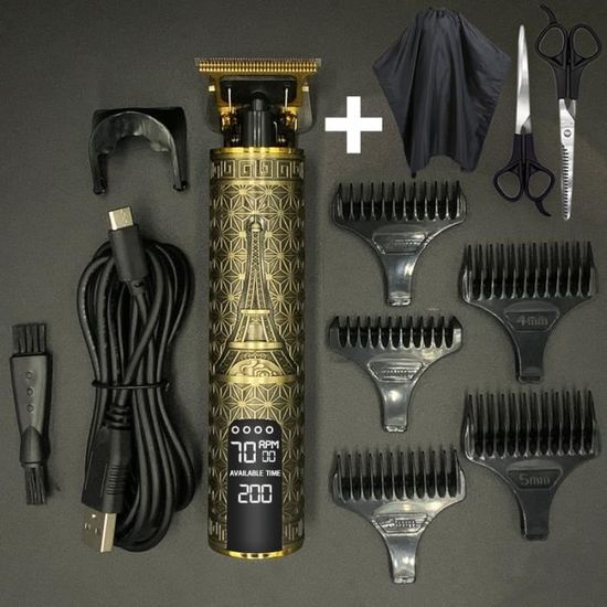 T1 Tower LCD S Tondeuse électrique pour cheveux et barbe pour homme ...