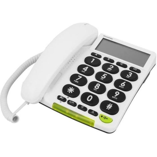 TELEPHONE FIXE - PACK TELEPHONES DORO Téléphone filaire PhoneEasy 312cs ...