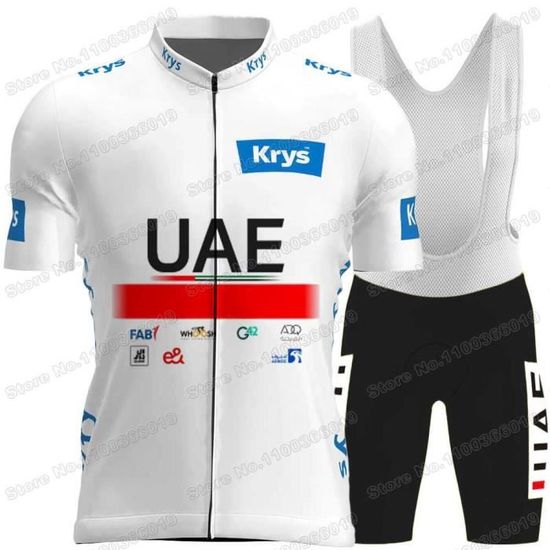 Ensemble de maillot de cyclisme UAE Team 2024 pour hommes, champion du monde, Slovénie, Tadej ...
