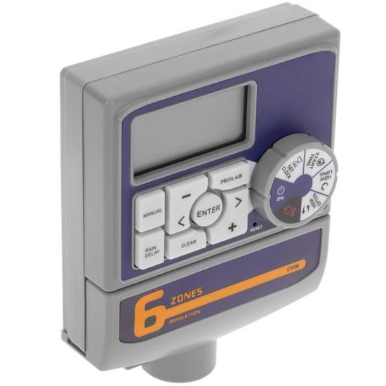 PrixPrime - Programmateur d'irrigation électrique pour l'intérieur avec 6 zones d'irrigation ...