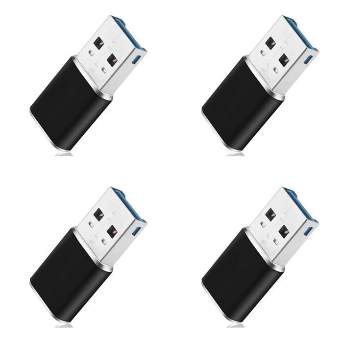 4X Adaptateur de Lecteur de Carte Mémoire Mini USB 3.0 en Aluminium pour Carte Micro-SD/Lecteur ...