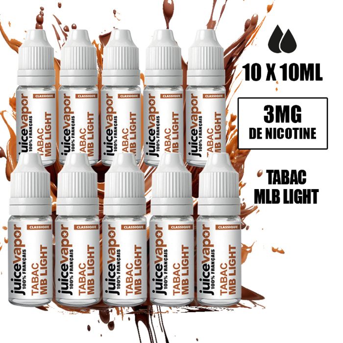 ELIQUIDE JUICE VAPOR 100ML - TABAC MB-LIGHT - EN 3MG NICOTINE - Cdiscount Au quotidien
