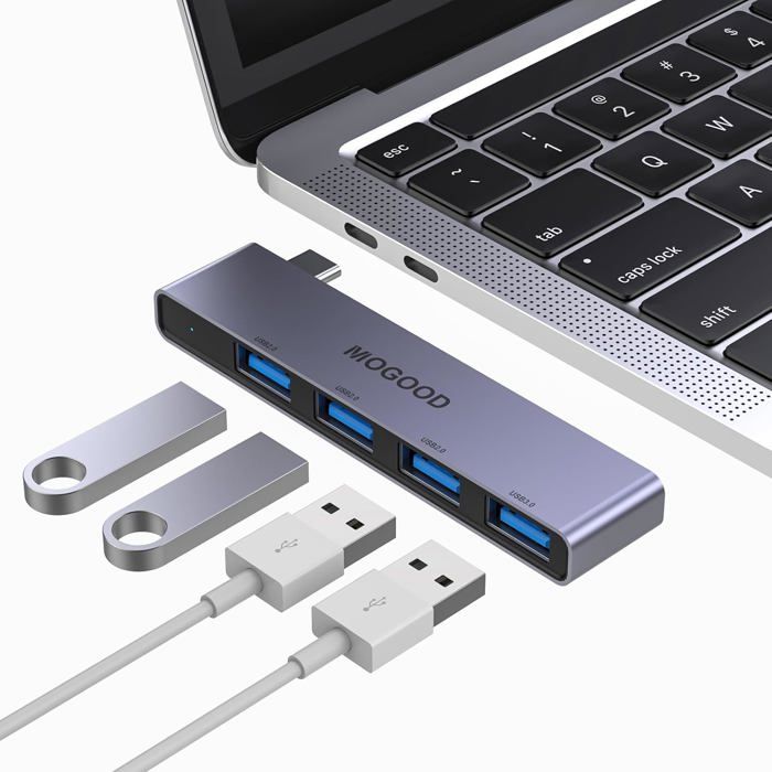 Hub USB C - KAL - 4 Ports - Gris - Léger - Plug and Play - Cdiscount ...