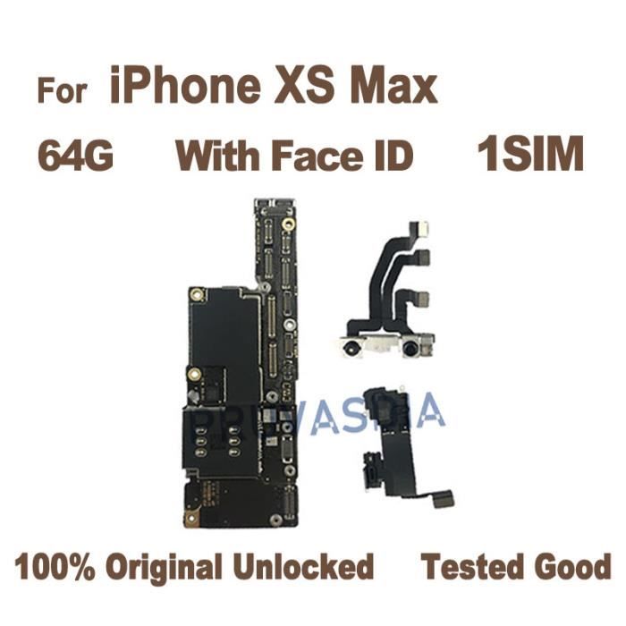 XSMax-64WithFace1sim-Plaque de Support 100% originale pour iPhone , carte mère avec puce ...