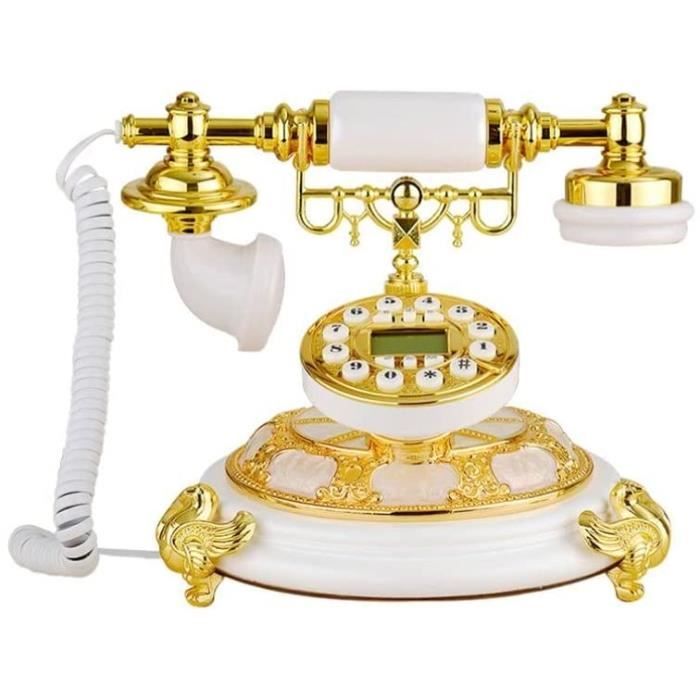 Rétro doré téléphone Fixe années 80 hôtel Bureau à Domicile Machines ...