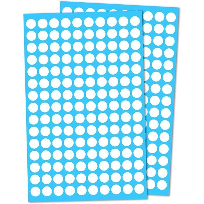 3000 Pieces 10mm Gommettes Autocollantes Rondes Blanc[183] - Cdiscount ...