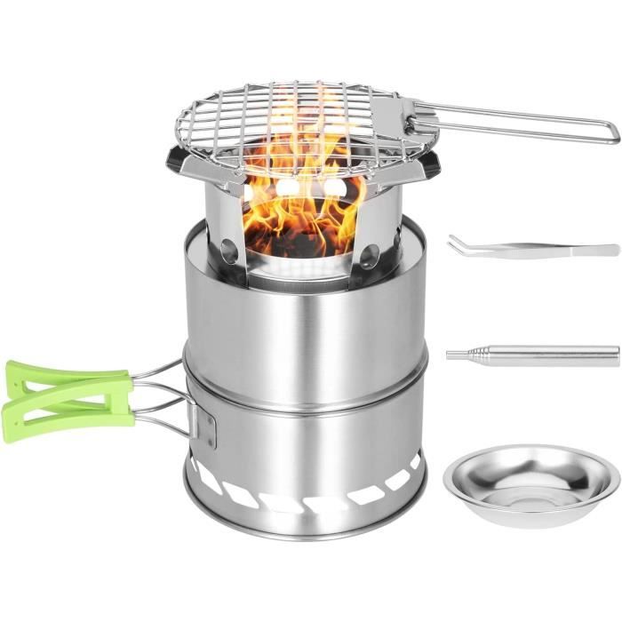 Rechaud Bois Poêle Pliable Réchaud de Camping Réchaud à Bois pour Pique ...