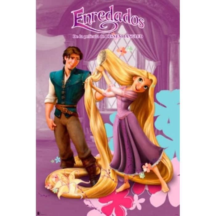 Affiche Tangled Raiponce et Flynn - Cdiscount Maison