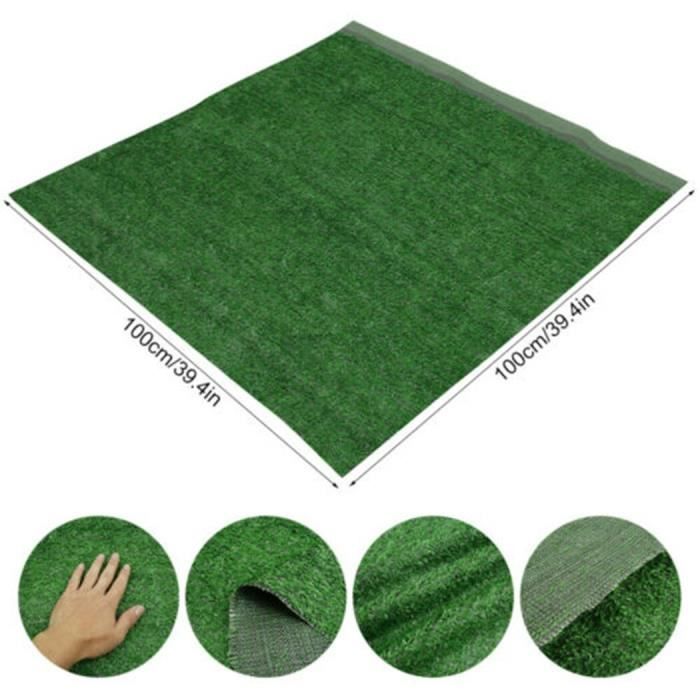 Gazon artificiel doux pour l'extérieur, Simulation de tapis de pelouse vert pour jardin, Patio ...