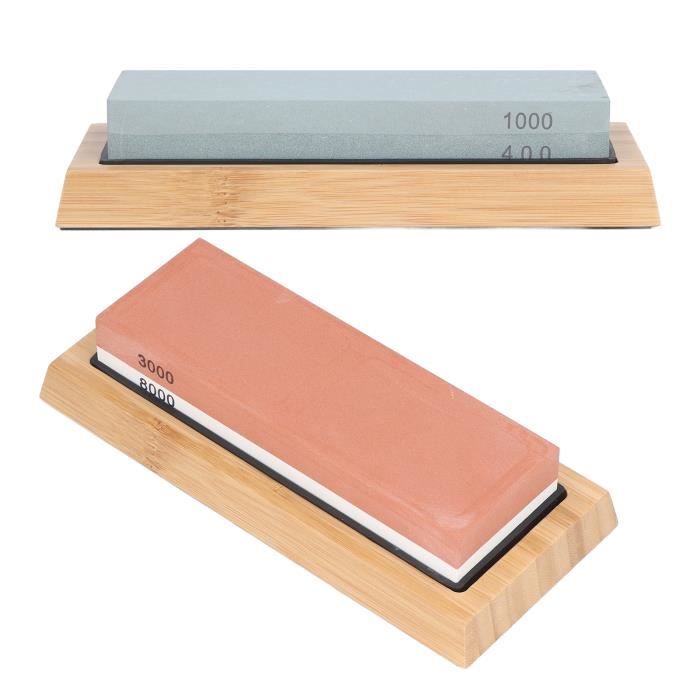Pierre à aiguiser - CIKONIELF - Ensemble de Pierres à Aiguiser - Grain 400/1000 et 3000/8000 ...