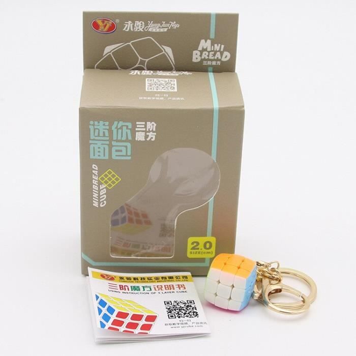 Yongjun Mini Bread Keychain 3x3 Speed Puzzle YJ Magic Cube 2cm 3.5cm 4 ...