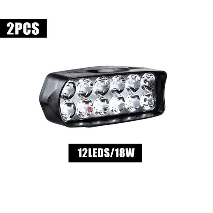 Phare 2PCS Projecteur Spot longue portée Moto Feux de Travail Lampe 12V ...
