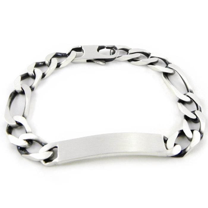 Gourmette Homme Argent "Adam" Argent Vieilli - Achat / Vente bracelet ...