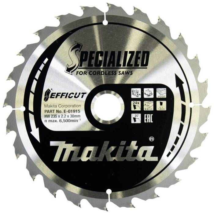 Makita E-01915 Lame de scie circulaire 235 x 30 x 2.2 mm Nombre de ...