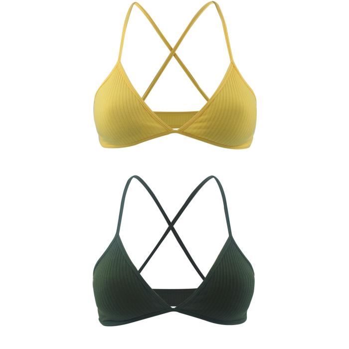 Soutien-gorge,Soutien-gorge push-up confortable en coton pour femme ...