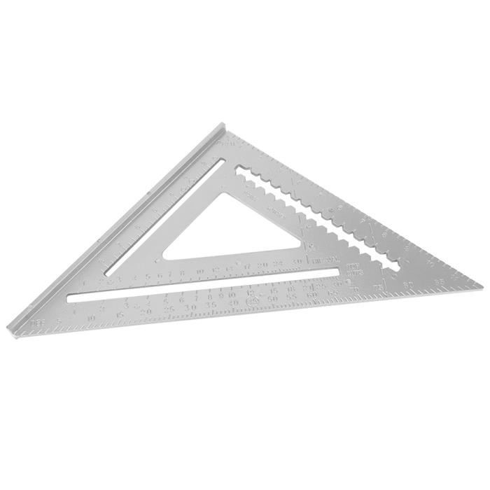 Qiilu Règle de triangle Règle triangulaire de 12 pouces à angle droit ...