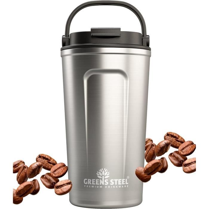 Mug Isotherme Café Réutilisable - 480Ml Argenté I Tasse Thermos À ...