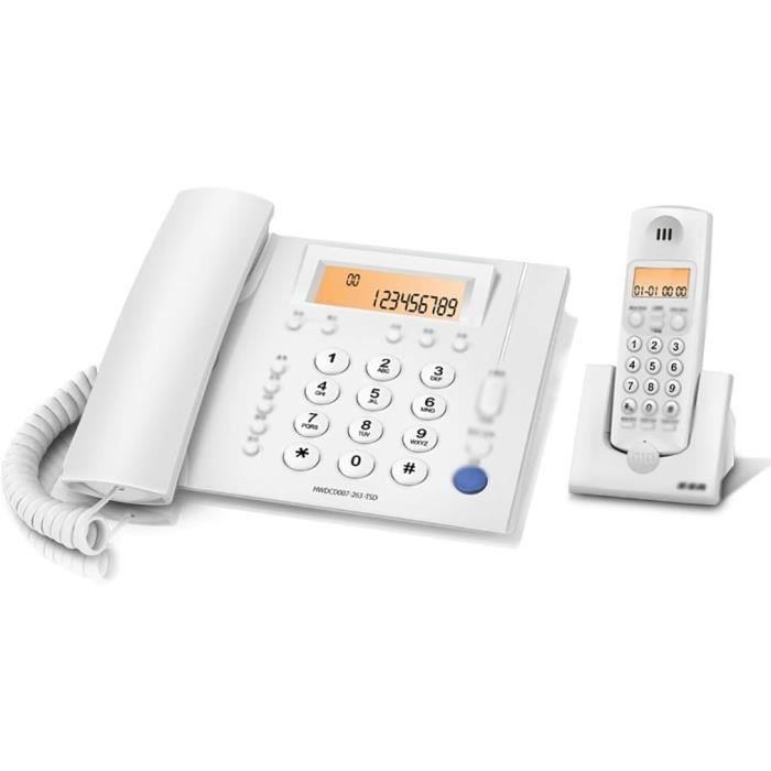 Téléphone Fixe Téléphone Combo - Téléphone Filaire-Téléphone sans Fil ...