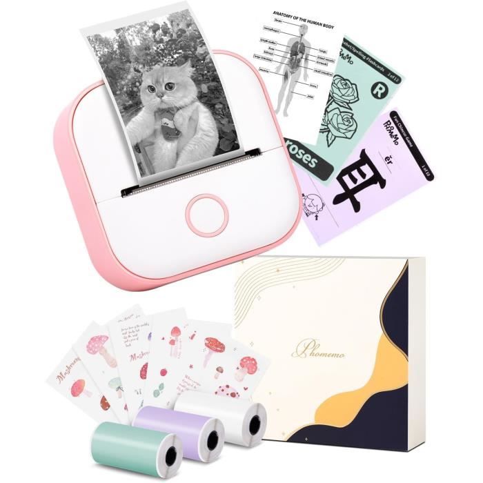 Mini Imprimante D'Étiquettes - T02 Petite Imprimante Portable ...