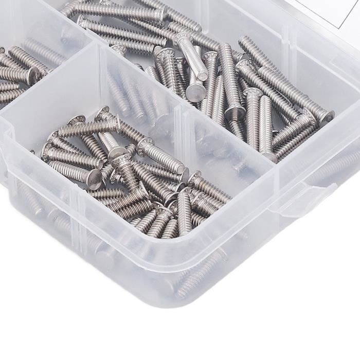 FHE- vis à riveter sous pression Assortiment de 170 vis à riveter 4 ...
