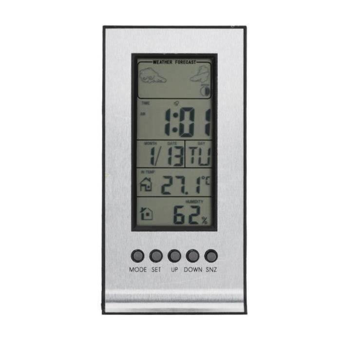 Fosa Thermo-hygromètre Électronique Écran LCD digital Horloge 1224 ...