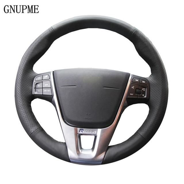 COUVRE-VOLANT,Blue Thread--GNUPME housse de volant de voiture en cuir ... COUVRE-VOLANT,Blue Thread--GNUPME housse de volant de voiture en cuir ...