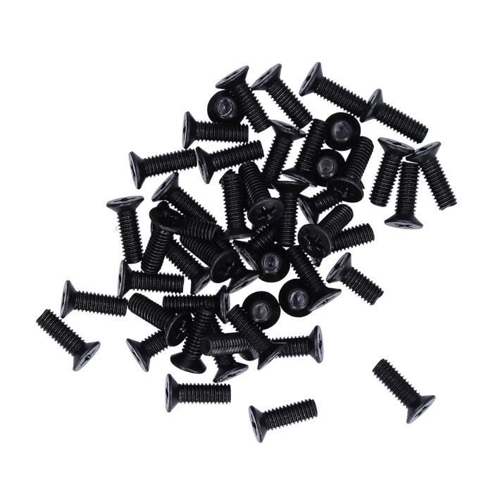 Zerone vis cruciforme 50 pièces vis à tête fraisée croix plate M4 A2-70 pièce de connexion pour ...