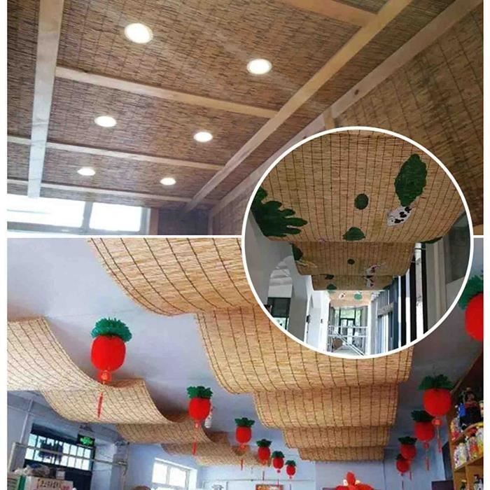 Rideau de Roseau NaturelStores Enrouleurs Stores en Paille Tissés À La ...